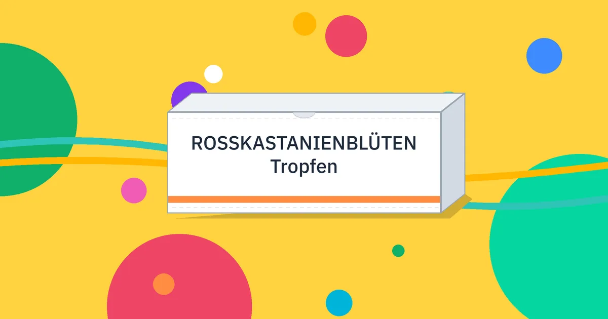 Symbolbild: Packung mit der Aufschrift ROSSKASTANIENBLÜTEN Tropfen (PZN 17555759) – Verfügbarkeit und Bezug in Apotheken in Frankfurt am Main