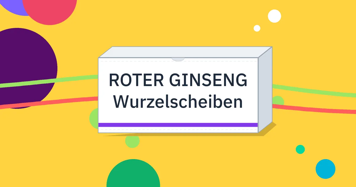 Symbolbild: Packung mit der Aufschrift ROTER GINSENG Wurzelscheiben (PZN 15436602) – Verfügbarkeit und Bezug in Apotheken in Frankfurt am Main