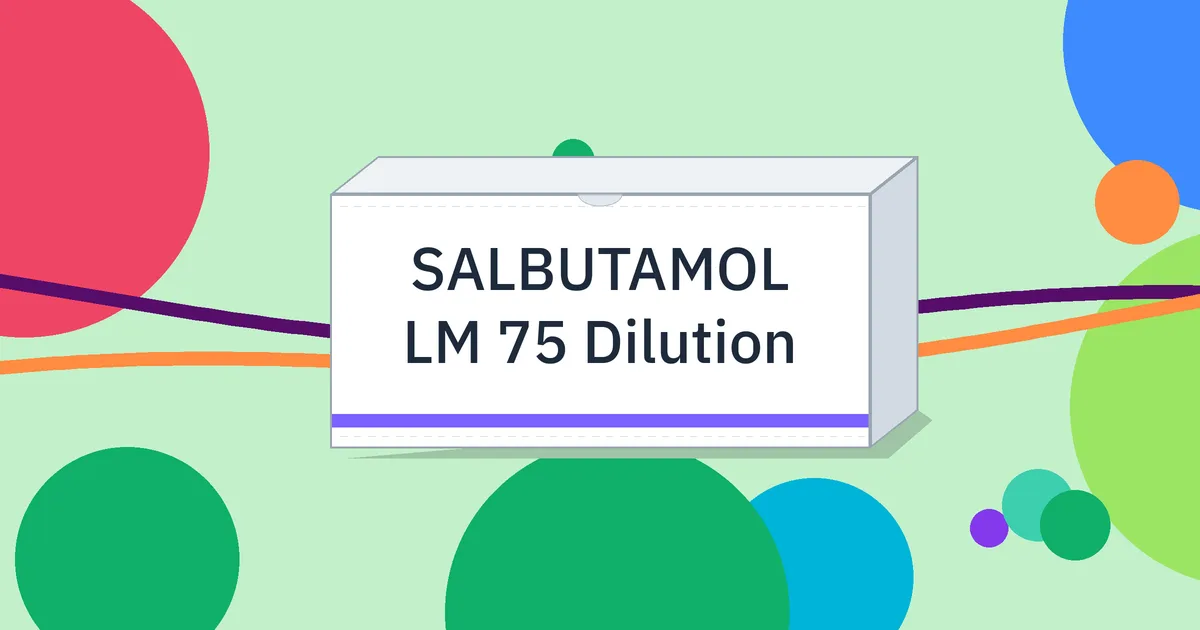 Symbolbild: Packung mit der Aufschrift SALBUTAMOL LM 75 Dilution (PZN 13177444) – Verfügbarkeit und Bezug in Apotheken in Frankfurt am Main