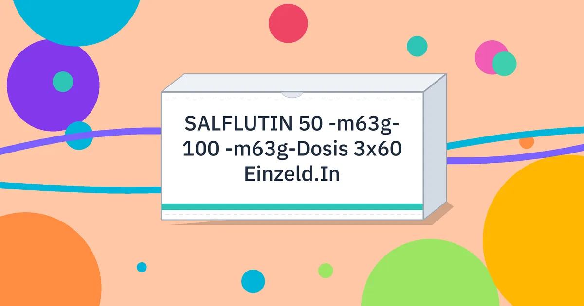 Symbolbild: Packung mit der Aufschrift SALFLUTIN 50 -m63g-100 -m63g-Dosis 3x60 Einzeld.In (PZN 16505564) – Verfügbarkeit und Bezug in Apotheken in Frankfurt am Main