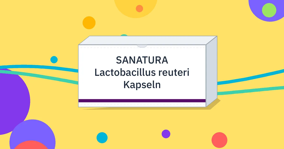 Symbolbild: Packung mit der Aufschrift SANATURA Lactobacillus reuteri Kapseln (PZN 18671545) – Verfügbarkeit und Bezug in Apotheken in Frankfurt am Main