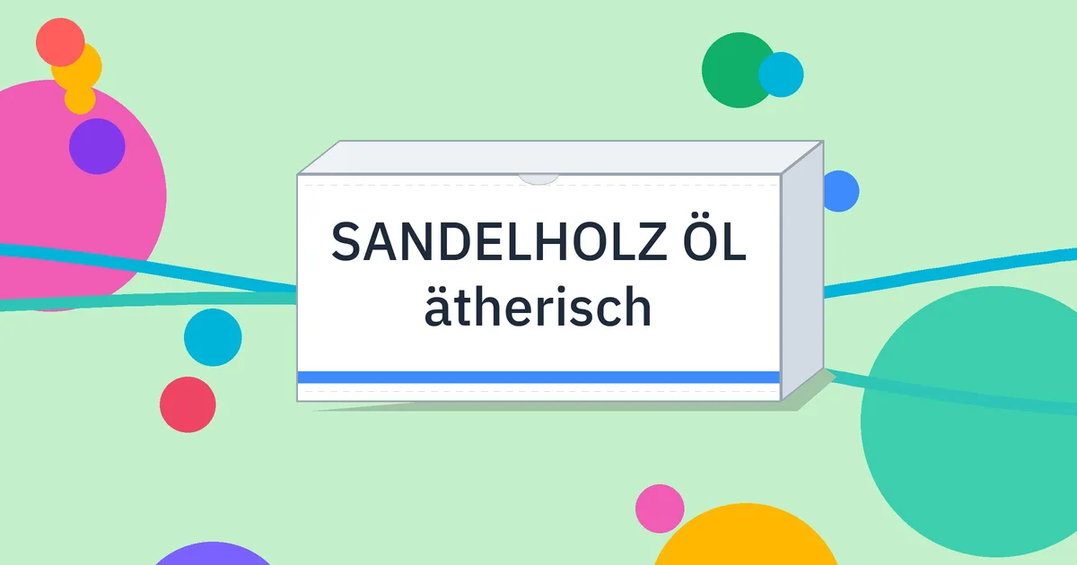 Symbolbild: Packung mit der Aufschrift SANDELHOLZ ÖL ätherisch (PZN 01251856) – Verfügbarkeit und Bezug in Apotheken in Frankfurt am Main