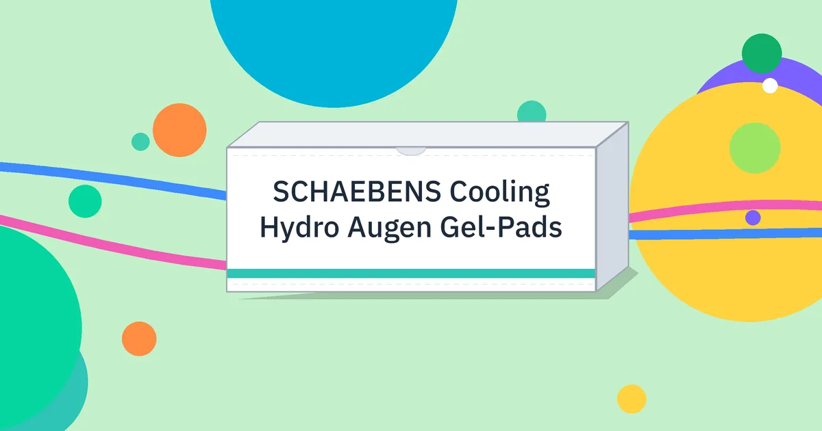 Symbolbild: Packung mit der Aufschrift SCHAEBENS Cooling Hydro Augen Gel-Pads (PZN 18750517) – Verfügbarkeit und Bezug in Apotheken in Frankfurt am Main