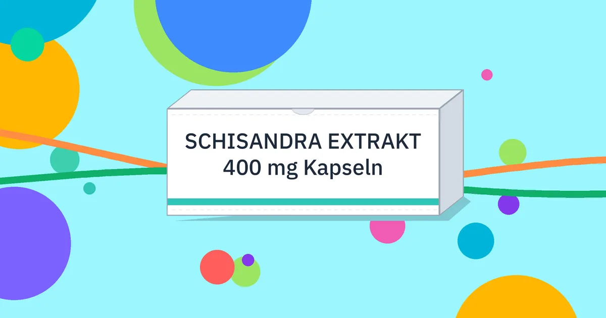 Symbolbild: Packung mit der Aufschrift SCHISANDRA EXTRAKT 400 mg Kapseln (PZN 18650997) – Verfügbarkeit und Bezug in Apotheken in Frankfurt am Main