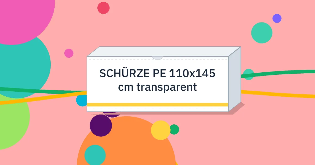 Symbolbild: Packung mit der Aufschrift SCHÜRZE PE 110x145 cm transparent (PZN 07600507) – Verfügbarkeit und Bezug in Apotheken in Frankfurt am Main