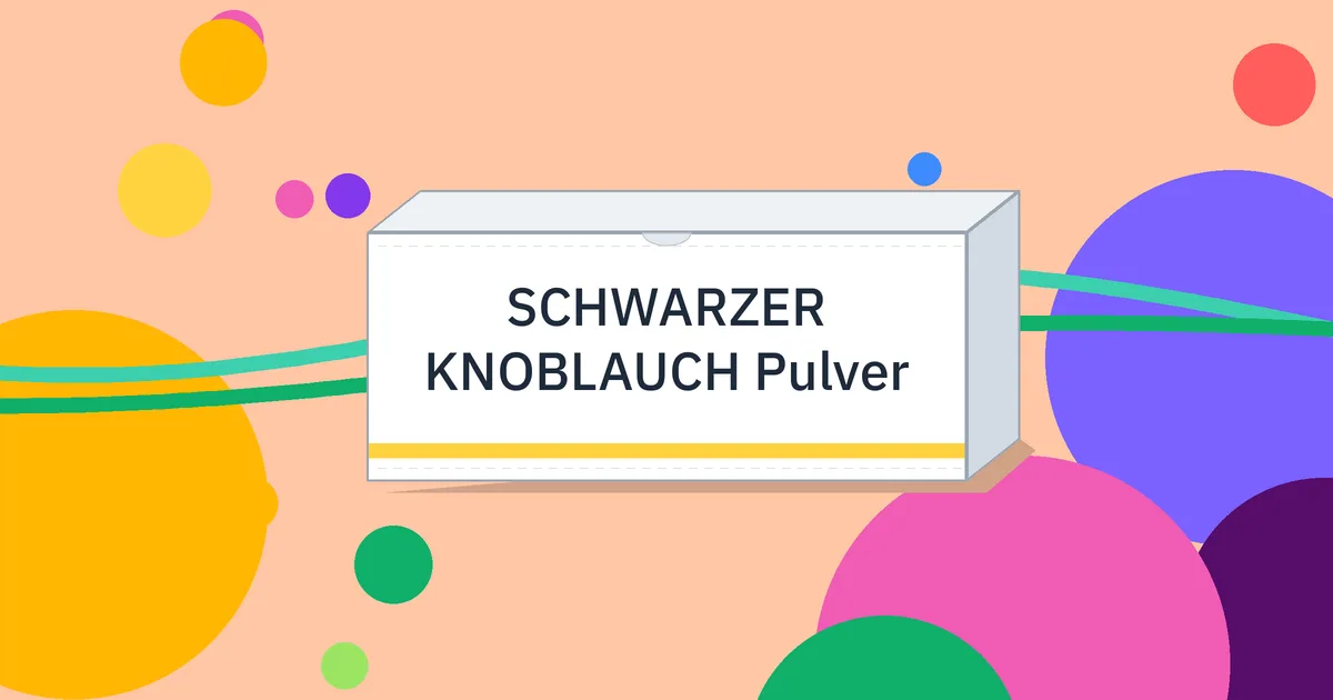 Symbolbild: Packung mit der Aufschrift SCHWARZER KNOBLAUCH Pulver (PZN 19231630) – Verfügbarkeit und Bezug in Apotheken in Frankfurt am Main