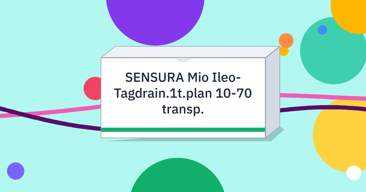 Symbolbild: Packung mit der Aufschrift SENSURA Mio Ileo-Tagdrain.1t.plan 10-70 transp. (PZN 12727428) – Verfügbarkeit und Bezug in Apotheken in Frankfurt am Main