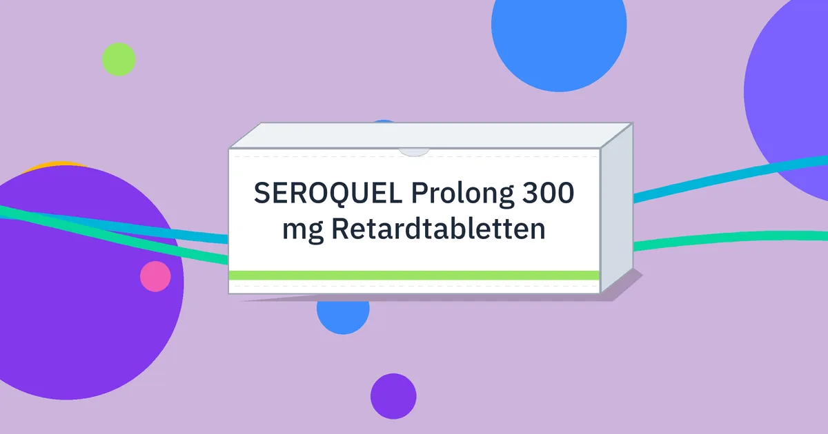 Symbolbild: Packung mit der Aufschrift SEROQUEL Prolong 300 mg Retardtabletten (PZN 04174725) – Verfügbarkeit und Bezug in Apotheken in Frankfurt am Main