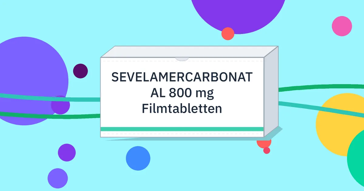 Symbolbild: Packung mit der Aufschrift SEVELAMERCARBONAT AL 800 mg Filmtabletten (PZN 10557318) – Verfügbarkeit und Bezug in Apotheken in Frankfurt am Main