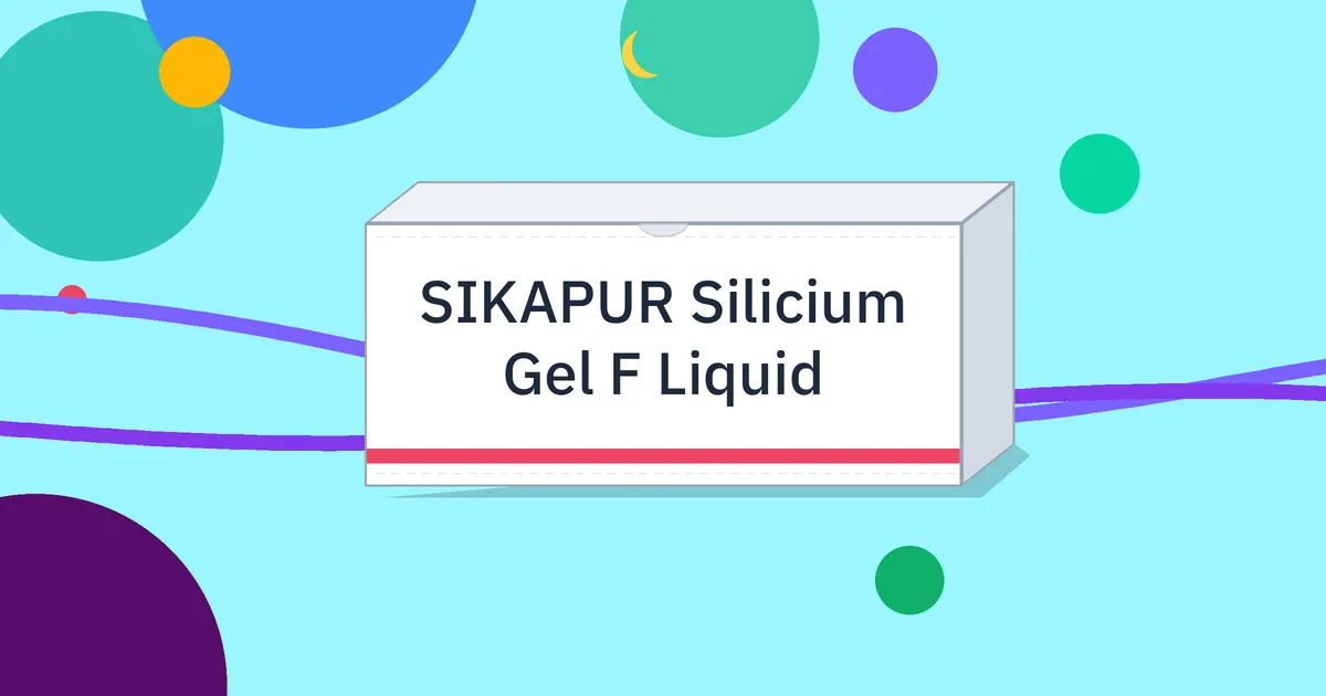 Symbolbild: Packung mit der Aufschrift SIKAPUR Silicium Gel F Liquid (PZN 01414330) – Verfügbarkeit und Bezug in Apotheken in Frankfurt am Main