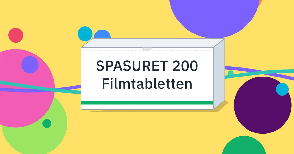 Symbolbild: Packung mit der Aufschrift SPASURET 200 Filmtabletten (PZN 03328592) – Verfügbarkeit und Bezug in Apotheken in Frankfurt am Main