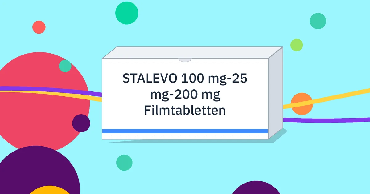 Symbolbild: Packung mit der Aufschrift STALEVO 100 mg-25 mg-200 mg Filmtabletten (PZN 00996181) – Verfügbarkeit und Bezug in Apotheken in Frankfurt am Main