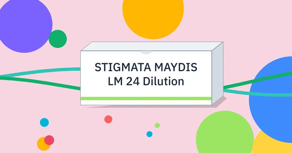 Symbolbild: Packung mit der Aufschrift STIGMATA MAYDIS LM 24 Dilution (PZN 13201065) – Verfügbarkeit und Bezug in Apotheken in Frankfurt am Main
