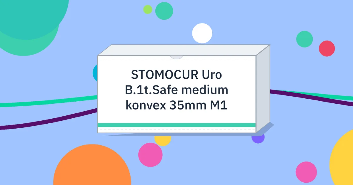 Symbolbild: Packung mit der Aufschrift STOMOCUR Uro B.1t.Safe medium konvex 35mm M1 (PZN 17557787) – Verfügbarkeit und Bezug in Apotheken in Frankfurt am Main