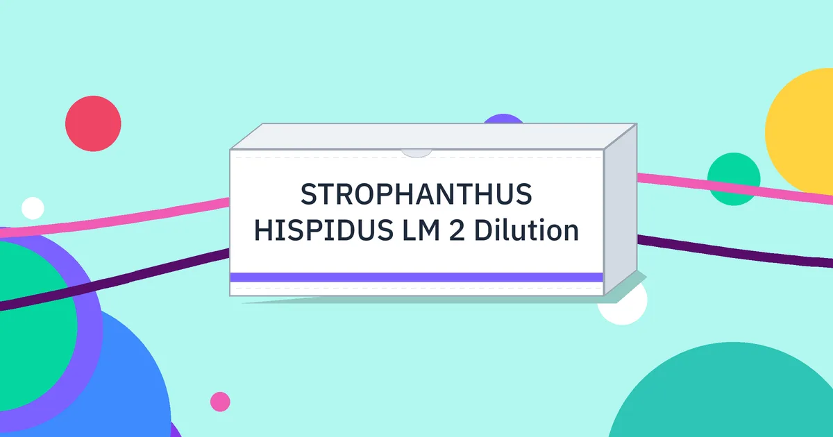 Symbolbild: Packung mit der Aufschrift STROPHANTHUS HISPIDUS LM 2 Dilution (PZN 13205206) – Verfügbarkeit und Bezug in Apotheken in Frankfurt am Main