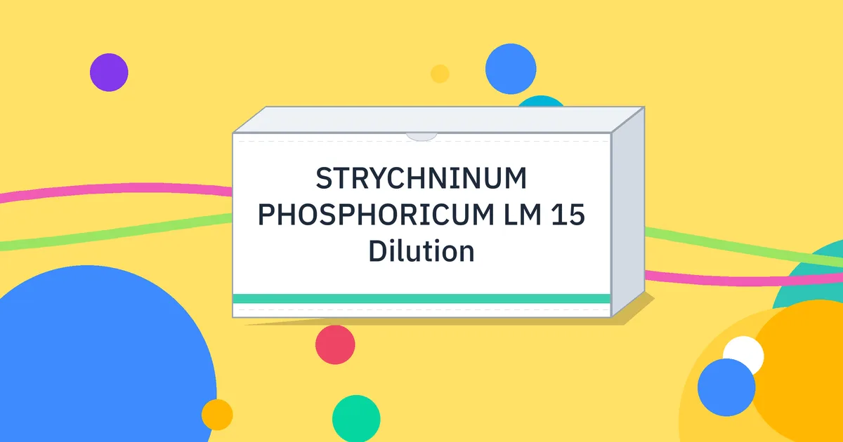 Symbolbild: Packung mit der Aufschrift STRYCHNINUM PHOSPHORICUM LM 15 Dilution (PZN 13207234) – Verfügbarkeit und Bezug in Apotheken in Frankfurt am Main