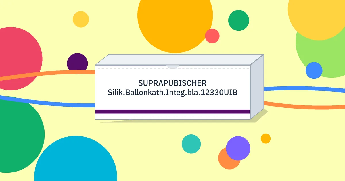Symbolbild: Packung mit der Aufschrift SUPRAPUBISCHER Silik.Ballonkath.Integ.bla.12330UIB (PZN 07797875) – Verfügbarkeit und Bezug in Apotheken in Frankfurt am Main