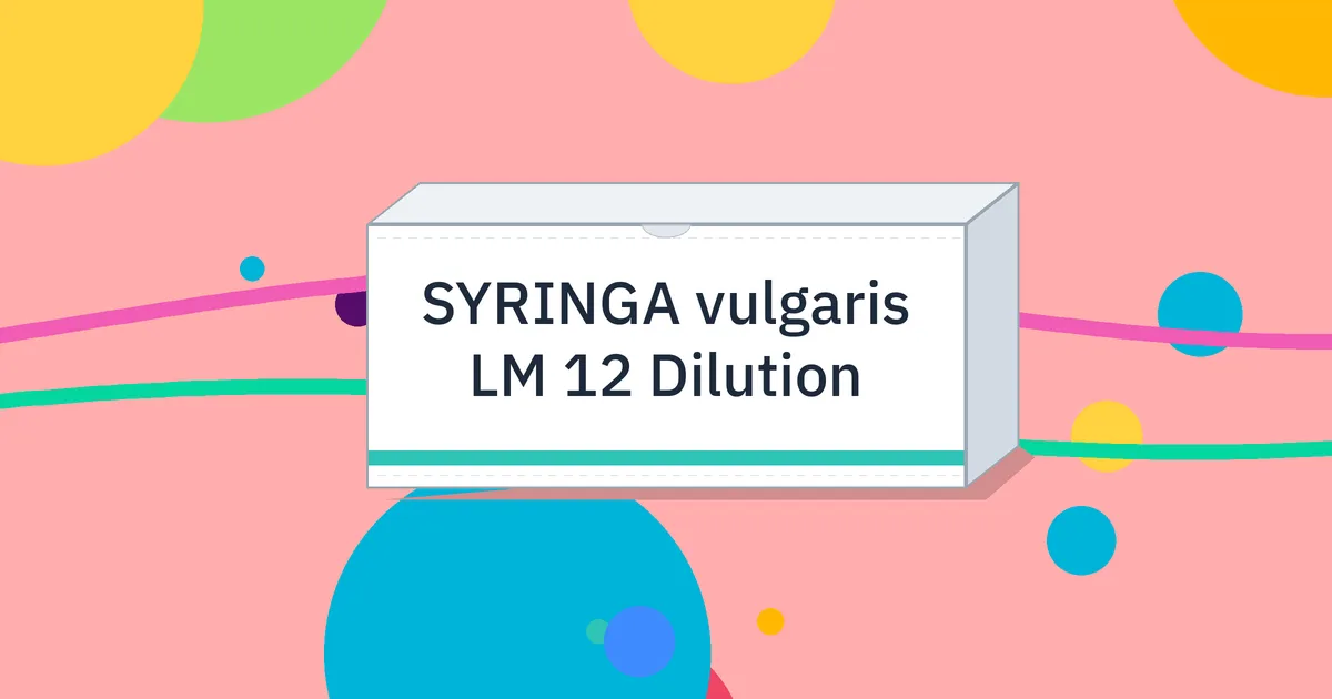 Symbolbild: Packung mit der Aufschrift SYRINGA vulgaris LM 12 Dilution (PZN 13685465) – Verfügbarkeit und Bezug in Apotheken in Frankfurt am Main