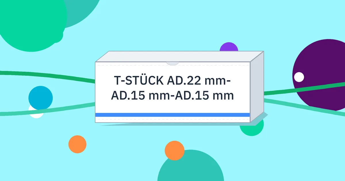 Symbolbild: Packung mit der Aufschrift T-STÜCK AD.22 mm-AD.15 mm-AD.15 mm (PZN 17432169) – Verfügbarkeit und Bezug in Apotheken in Frankfurt am Main