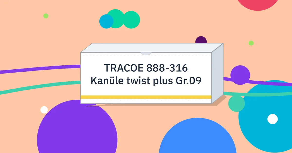 Symbolbild: Packung mit der Aufschrift TRACOE 888-316 Kanüle twist plus Gr.09 (PZN 09944010) – Verfügbarkeit und Bezug in Apotheken in Frankfurt am Main