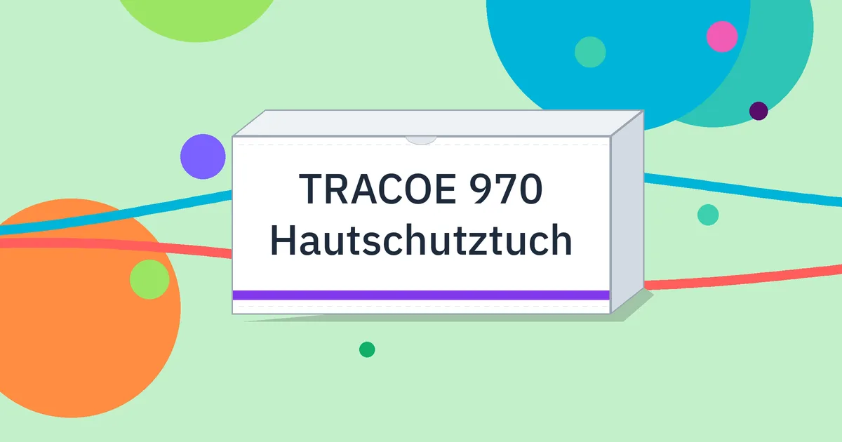 Symbolbild: Packung mit der Aufschrift TRACOE 970 Hautschutztuch (PZN 00927524) – Verfügbarkeit und Bezug in Apotheken in Frankfurt am Main
