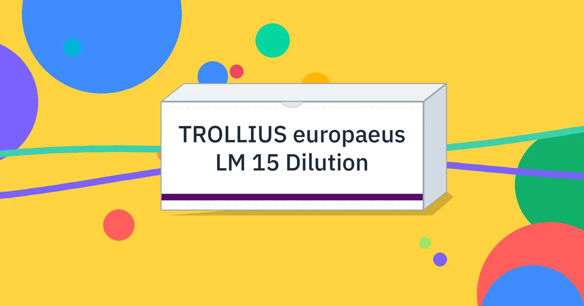 Symbolbild: Packung mit der Aufschrift TROLLIUS europaeus LM 15 Dilution (PZN 13252565) – Verfügbarkeit und Bezug in Apotheken in Frankfurt am Main