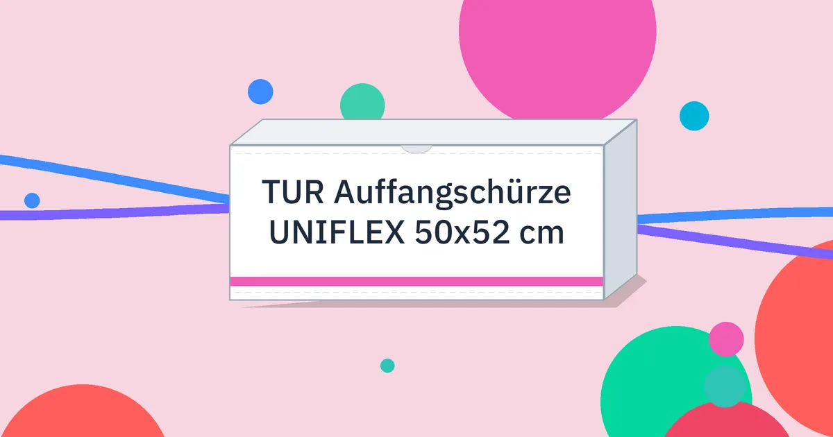 Symbolbild: Packung mit der Aufschrift TUR Auffangschürze UNIFLEX 50x52 cm (PZN 10094054) – Verfügbarkeit und Bezug in Apotheken in Frankfurt am Main