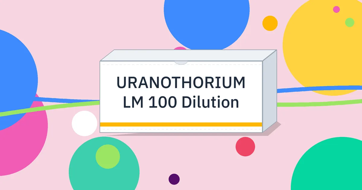 Symbolbild: Packung mit der Aufschrift URANOTHORIUM LM 100 Dilution (PZN 13257054) – Verfügbarkeit und Bezug in Apotheken in Frankfurt am Main
