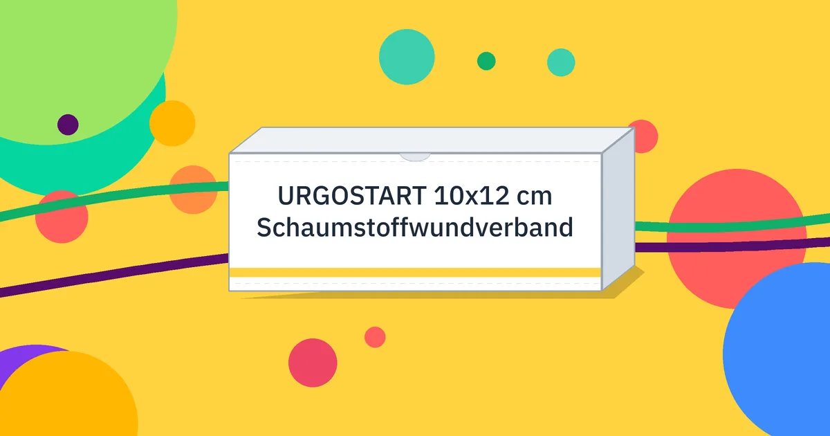 Symbolbild: Packung mit der Aufschrift URGOSTART 10x12 cm Schaumstoffwundverband (PZN 07750253) – Verfügbarkeit und Bezug in Apotheken in Frankfurt am Main
