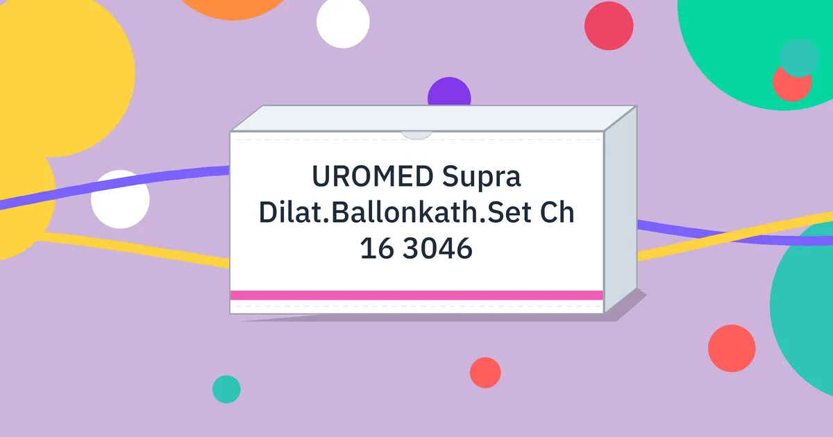 Symbolbild: Packung mit der Aufschrift UROMED Supra Dilat.Ballonkath.Set Ch 16 3046 (PZN 04742081) – Verfügbarkeit und Bezug in Apotheken in Frankfurt am Main