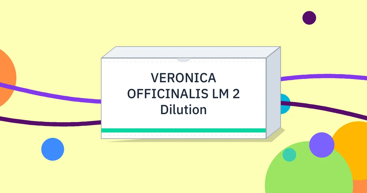 Symbolbild: Packung mit der Aufschrift VERONICA OFFICINALIS LM 2 Dilution (PZN 13269666) – Verfügbarkeit und Bezug in Apotheken in Frankfurt am Main