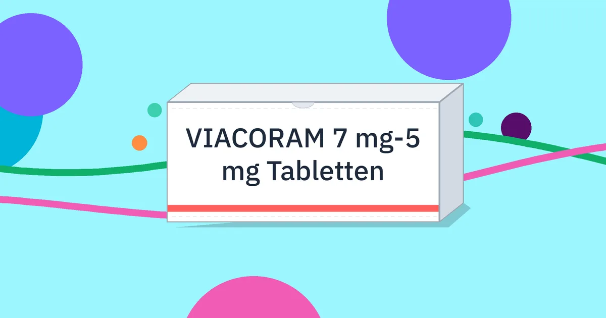Symbolbild: Packung mit der Aufschrift VIACORAM 7 mg-5 mg Tabletten (PZN 19118514) – Verfügbarkeit und Bezug in Apotheken in Frankfurt am Main