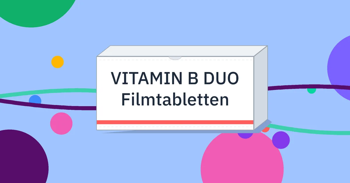 Symbolbild: Packung mit der Aufschrift VITAMIN B DUO Filmtabletten (PZN 07233670) – Verfügbarkeit und Bezug in Apotheken in Frankfurt am Main