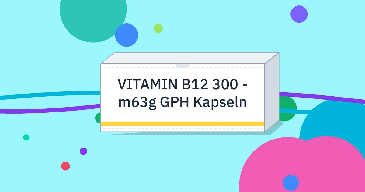 Symbolbild: Packung mit der Aufschrift VITAMIN B12 300 -m63g GPH Kapseln (PZN 13251011) – Verfügbarkeit und Bezug in Apotheken in Frankfurt am Main