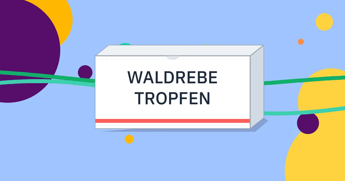 Symbolbild: Packung mit der Aufschrift WALDREBE TROPFEN (PZN 15228766) – Verfügbarkeit und Bezug in Apotheken in Frankfurt am Main