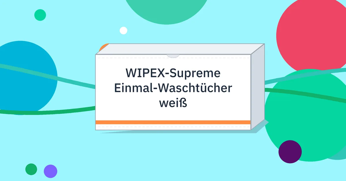 Symbolbild: Packung mit der Aufschrift WIPEX-Supreme Einmal-Waschtücher weiß (PZN 14886467) – Verfügbarkeit und Bezug in Apotheken in Frankfurt am Main