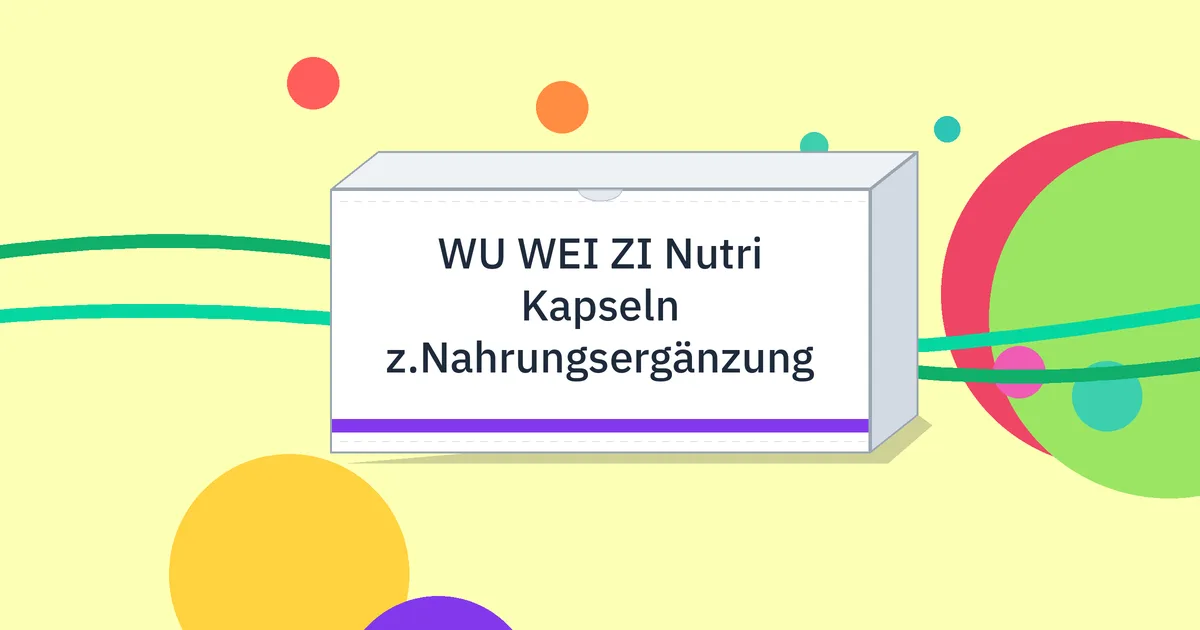 Symbolbild: Packung mit der Aufschrift WU WEI ZI Nutri Kapseln z.Nahrungsergänzung (PZN 04413130) – Verfügbarkeit und Bezug in Apotheken in Frankfurt am Main