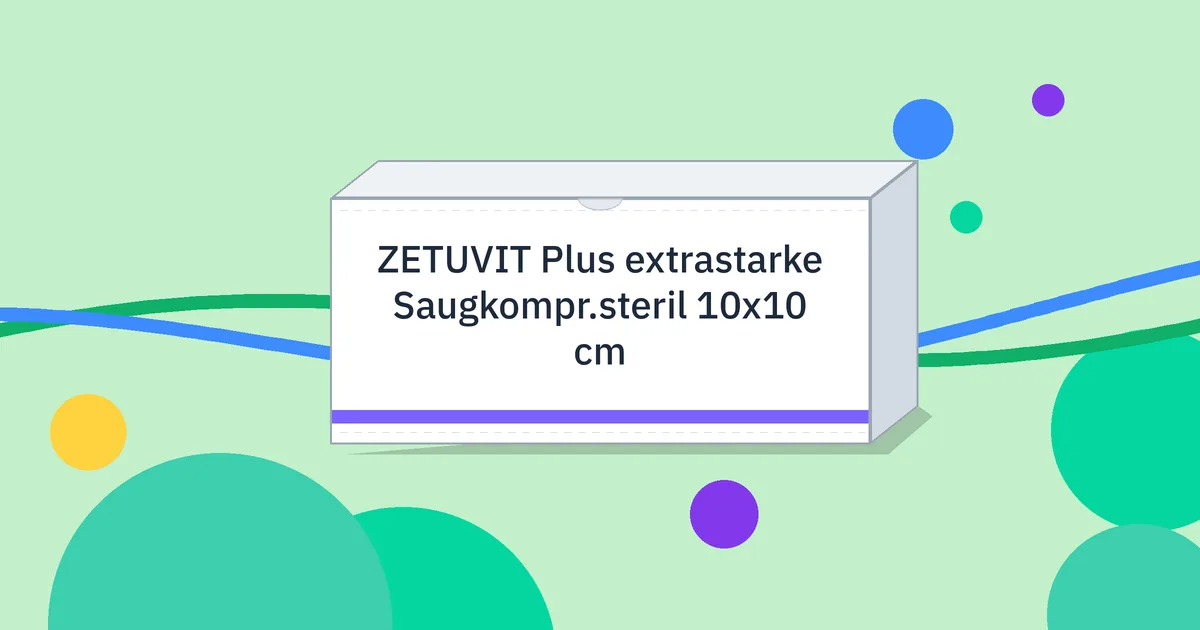 Symbolbild: Packung mit der Aufschrift ZETUVIT Plus extrastarke Saugkompr.steril 10x10 cm (PZN 11374583) – Verfügbarkeit und Bezug in Apotheken in Frankfurt am Main