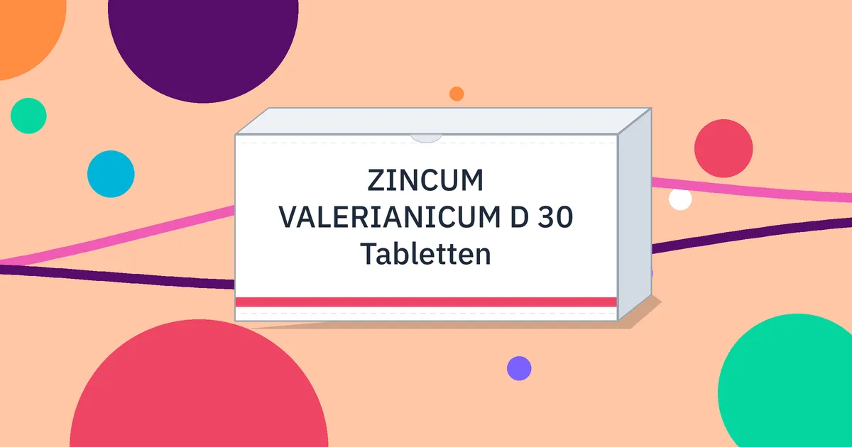 Symbolbild: Packung mit der Aufschrift ZINCUM VALERIANICUM D 30 Tabletten (PZN 02637598) – Verfügbarkeit und Bezug in Apotheken in Frankfurt am Main