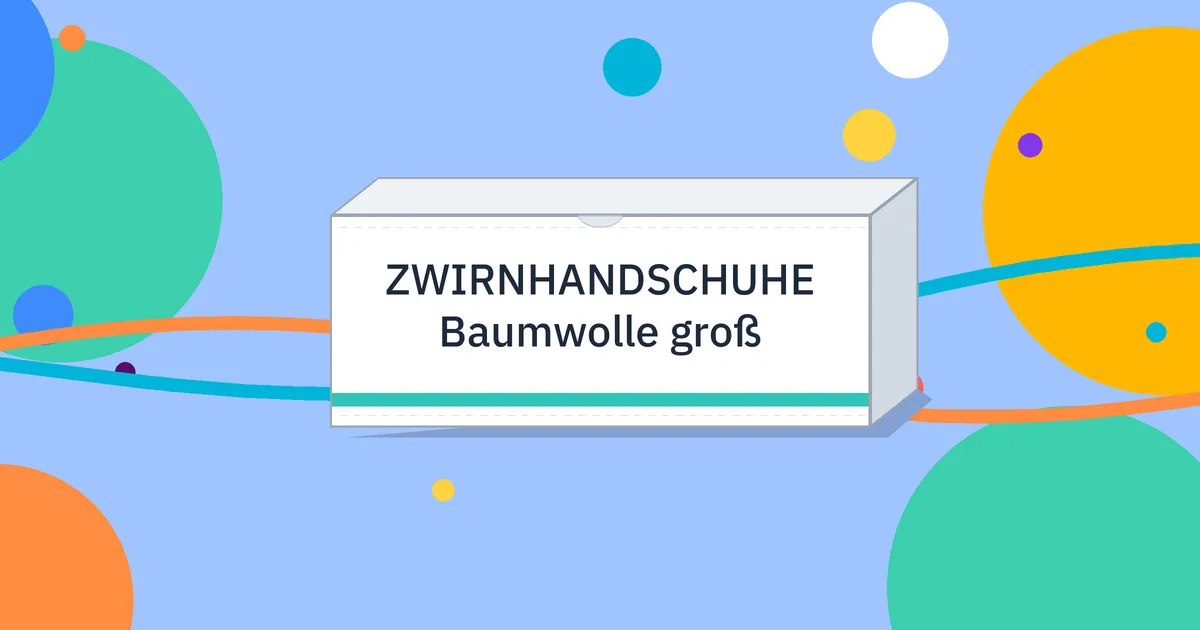 Symbolbild: Packung mit der Aufschrift ZWIRNHANDSCHUHE Baumwolle groß (PZN 02770305) – Verfügbarkeit und Bezug in Apotheken in Frankfurt am Main