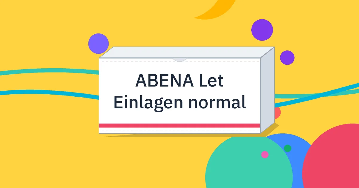 Symbolbild: Packung mit der Aufschrift ABENA Let Einlagen normal (PZN 17511242) – Verfügbarkeit und Bezug in Apotheken in Frankfurt am Main