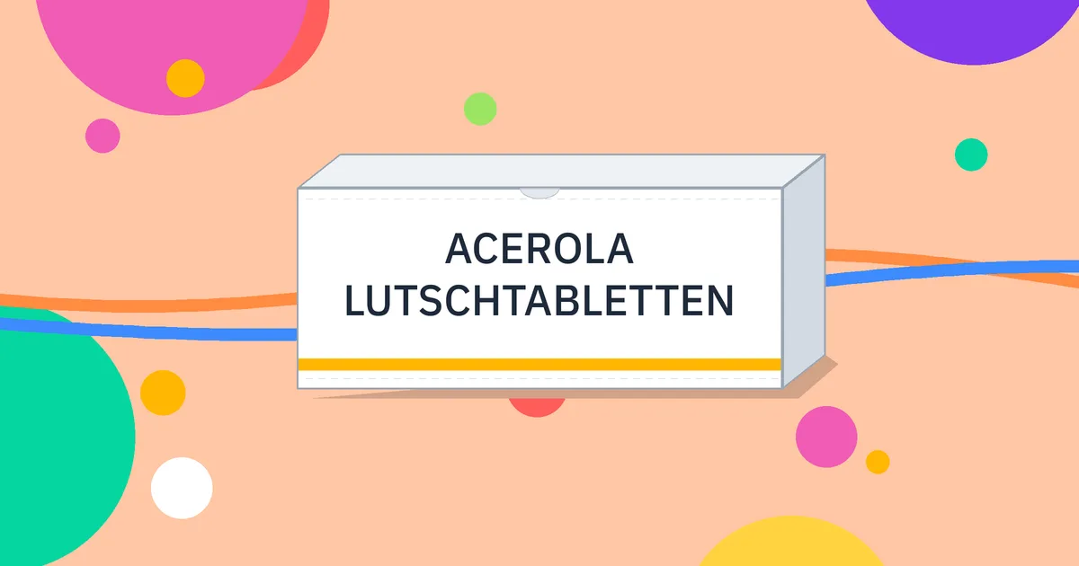 Symbolbild: Packung mit der Aufschrift ACEROLA LUTSCHTABLETTEN (PZN 10996779) – Verfügbarkeit und Bezug in Apotheken in Frankfurt am Main