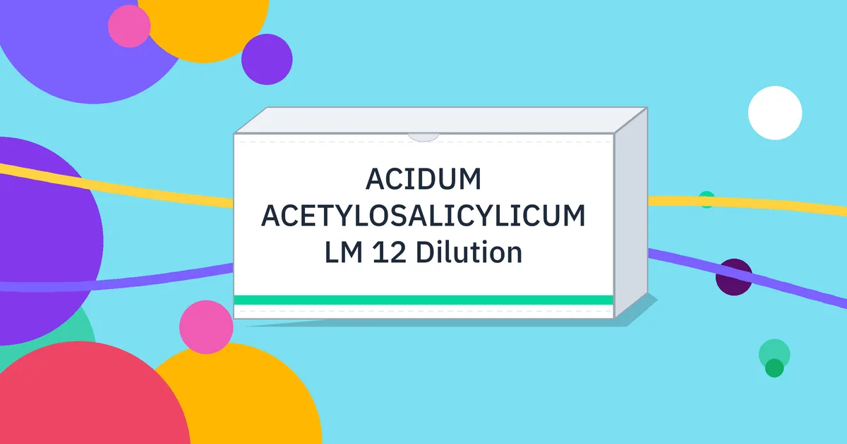 Symbolbild: Packung mit der Aufschrift ACIDUM ACETYLOSALICYLICUM LM 12 Dilution (PZN 13267905) – Verfügbarkeit und Bezug in Apotheken in Frankfurt am Main