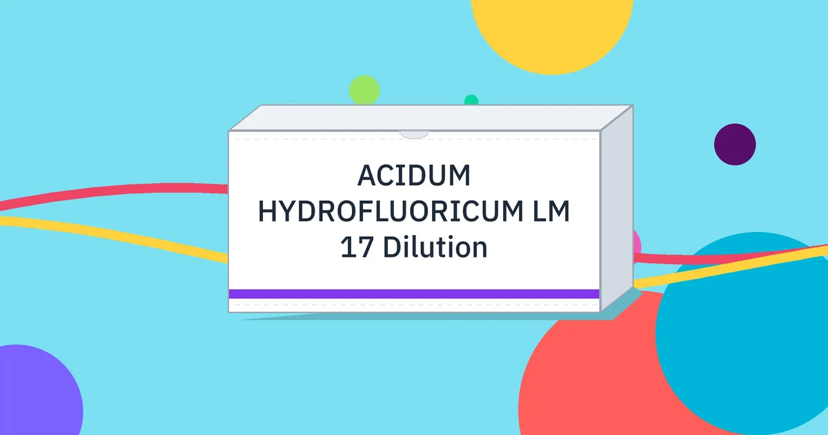 Symbolbild: Packung mit der Aufschrift ACIDUM HYDROFLUORICUM LM 17 Dilution (PZN 13500431) – Verfügbarkeit und Bezug in Apotheken in Frankfurt am Main