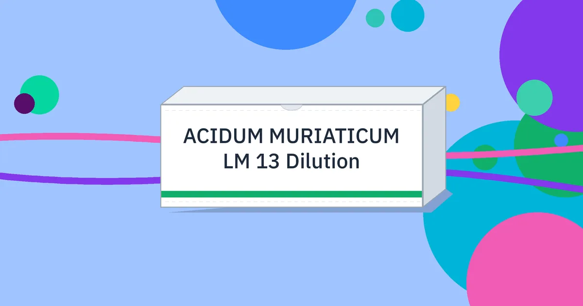 Symbolbild: Packung mit der Aufschrift ACIDUM MURIATICUM LM 13 Dilution (PZN 12752343) – Verfügbarkeit und Bezug in Apotheken in Frankfurt am Main