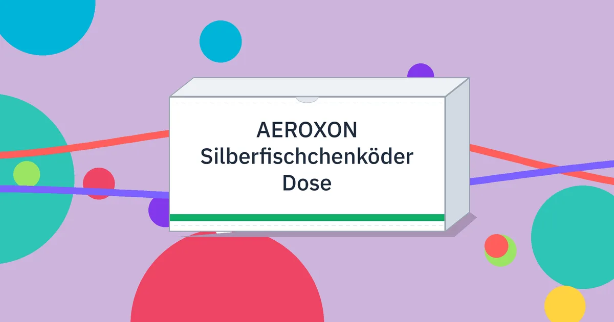 Symbolbild: Packung mit der Aufschrift AEROXON Silberfischchenköder Dose (PZN 07266818) – Verfügbarkeit und Bezug in Apotheken in Frankfurt am Main