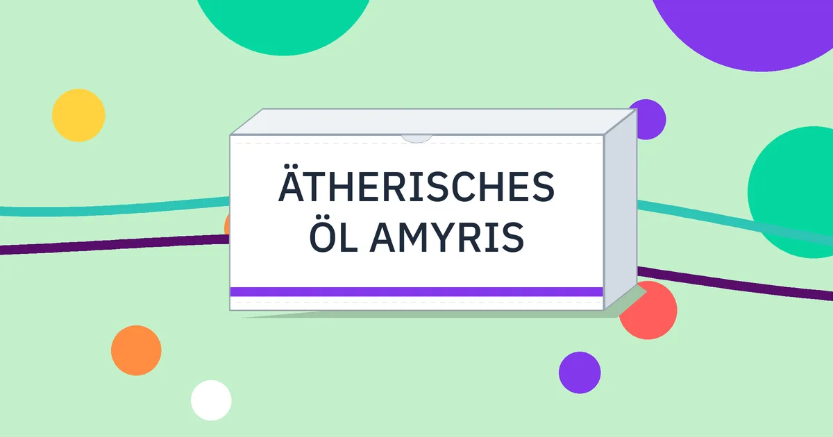 Symbolbild: Packung mit der Aufschrift ÄTHERISCHES ÖL AMYRIS (PZN 20026800) – Verfügbarkeit und Bezug in Apotheken in Frankfurt am Main