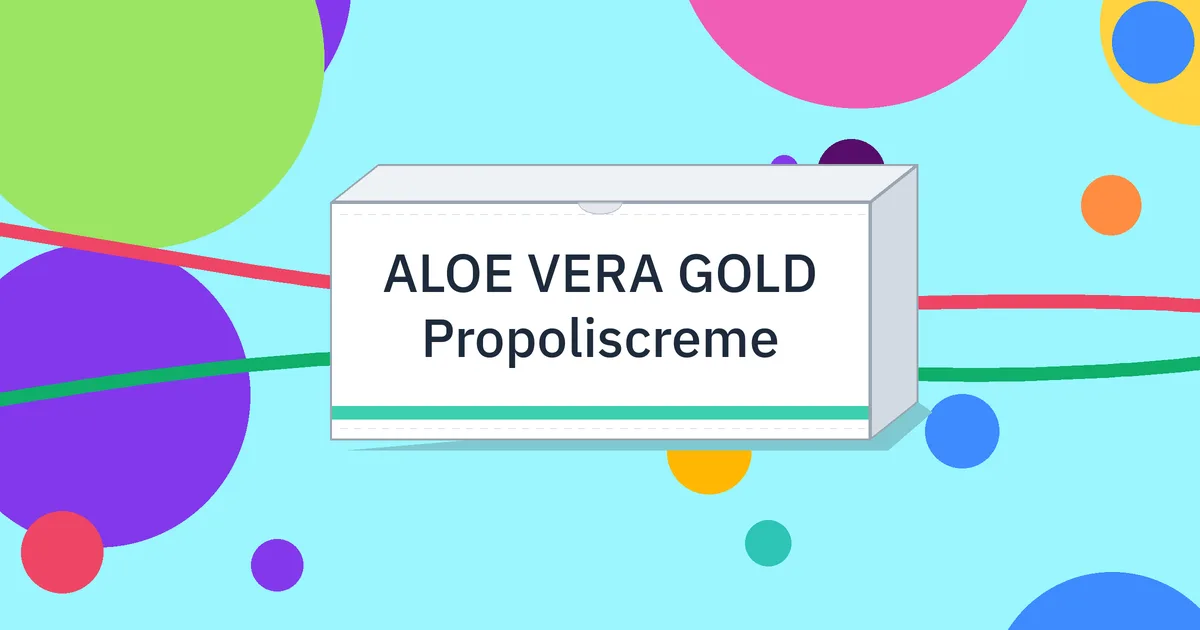 Symbolbild: Packung mit der Aufschrift ALOE VERA GOLD Propoliscreme (PZN 17263838) – Verfügbarkeit und Bezug in Apotheken in Frankfurt am Main