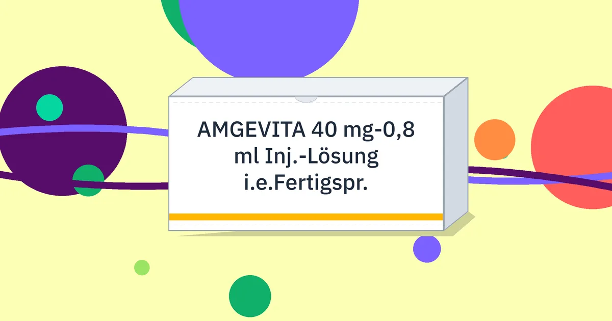 Symbolbild: Packung mit der Aufschrift AMGEVITA 40 mg-0,8 ml Inj.-Lösung i.e.Fertigspr. (PZN 15317004) – Verfügbarkeit und Bezug in Apotheken in Frankfurt am Main