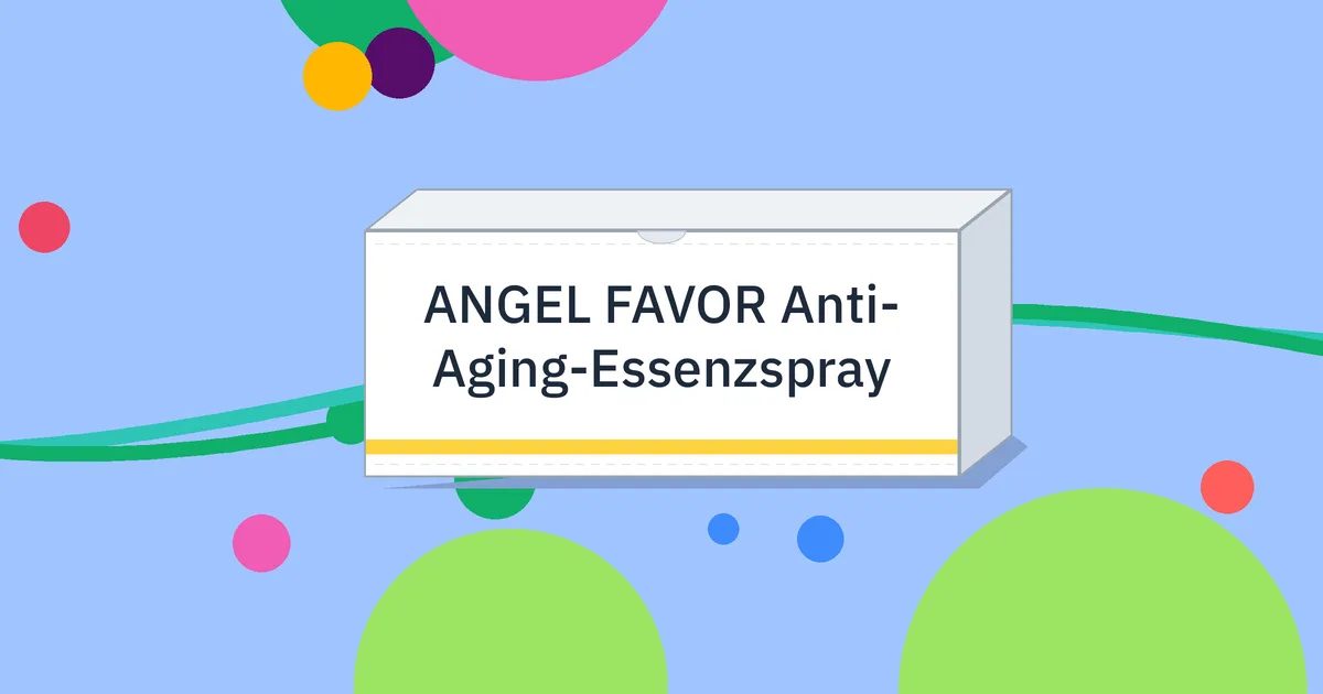 Symbolbild: Packung mit der Aufschrift ANGEL FAVOR Anti-Aging-Essenzspray (PZN 19622359) – Verfügbarkeit und Bezug in Apotheken in Frankfurt am Main